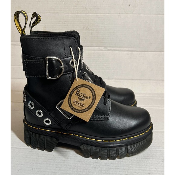 Dr. Martens | Shoes | Dr Martens Audrick Hardware Black Leather ...